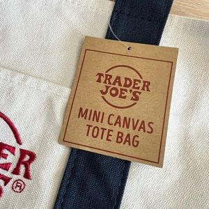 Trader Joe'S | Bags | New Limited Addition Trader Joes Mini Canvas Tote ...